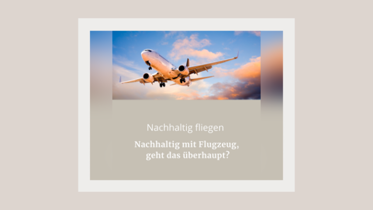 Nachhaltig fliegen - Nachhaltig4future